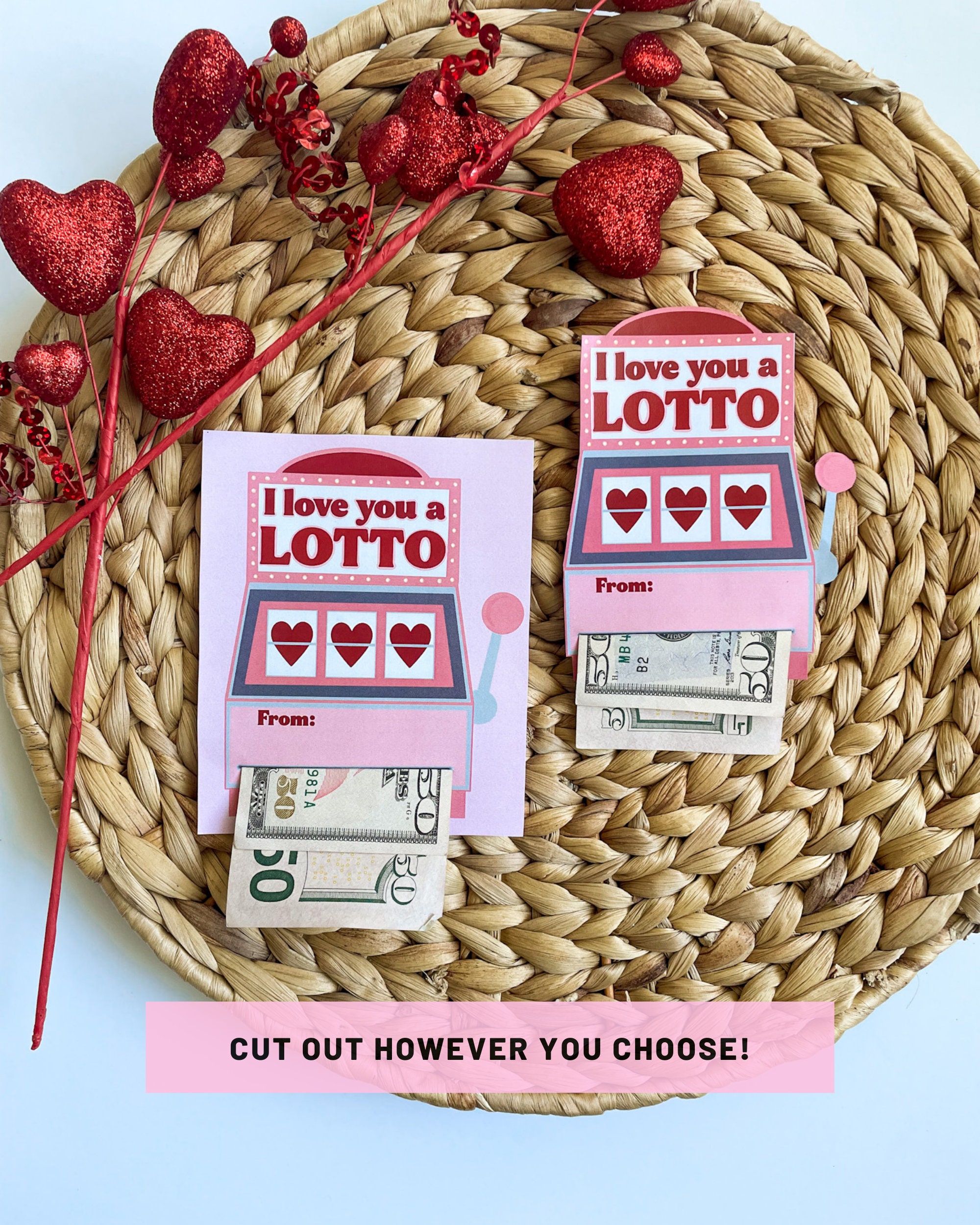 Money Gift Jackpot Printable Slot Machine Cash Holder for Him or Her ...