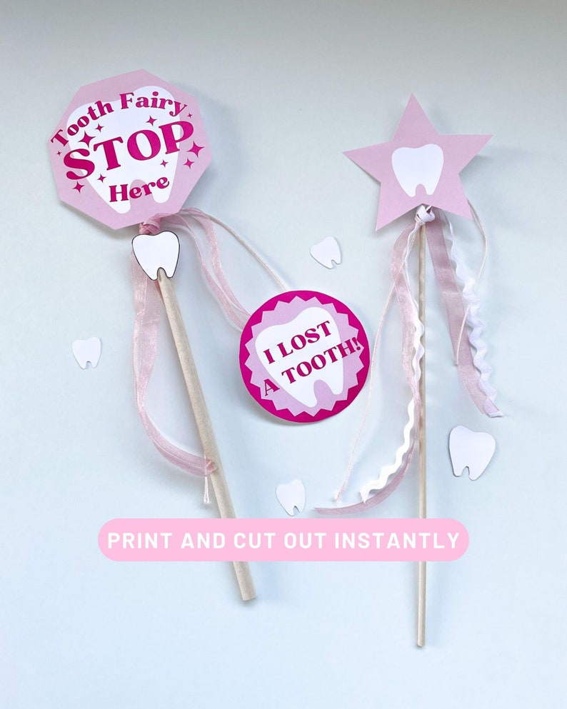Tooth Fairy Lost Tooth Printable Sign Banner Pennant Flags for Kids ...