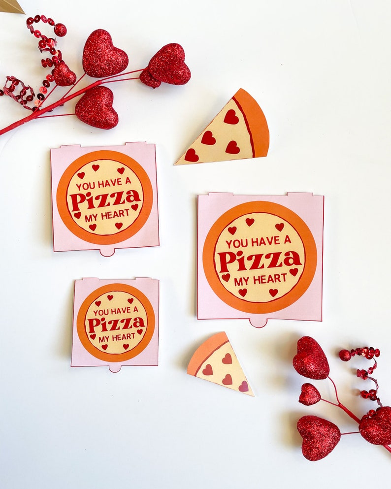 Pizza Box Valentine Card for Food Lovers and Significant Others or ...