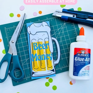 Beer Money Gift Envelope for Cash Gifts Drink Funds Insert for Guy Gift ...