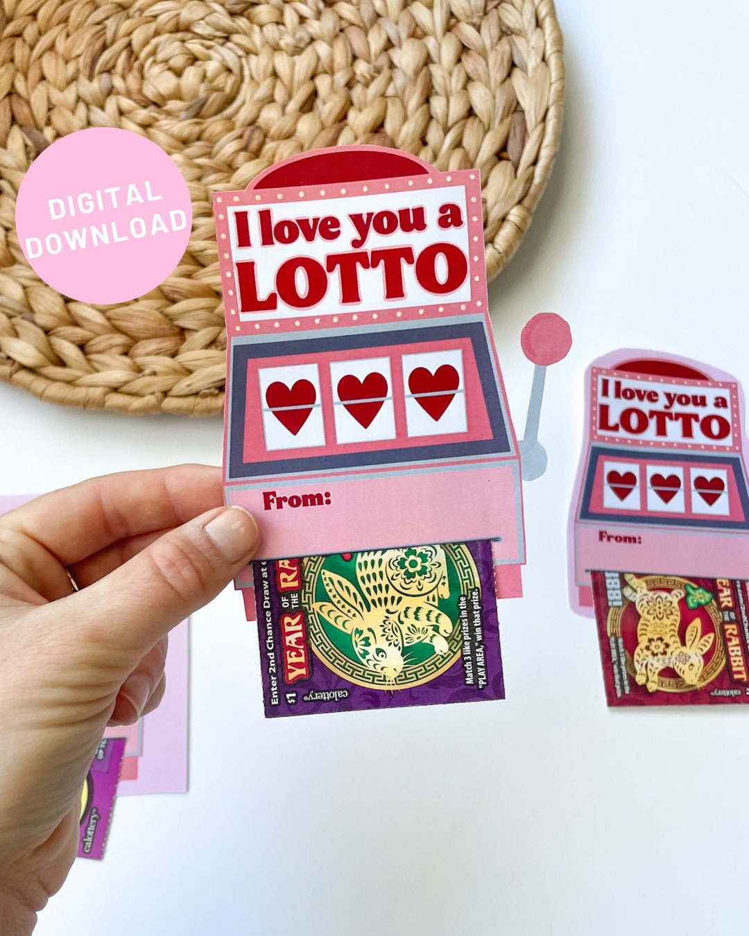 Valentine Scratch-off Lottery Ticket Holder | I Love You a Lotto ...