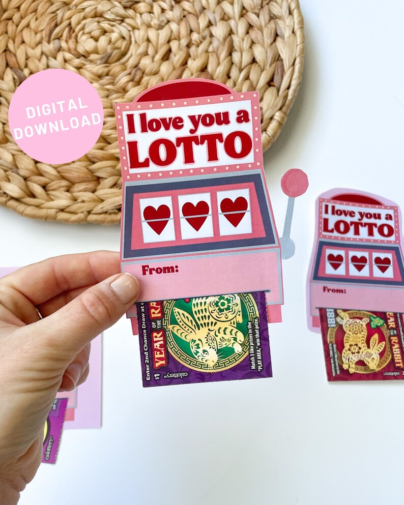 Valentine Scratch-off Lottery Ticket Holder | I Love You a Lotto ...