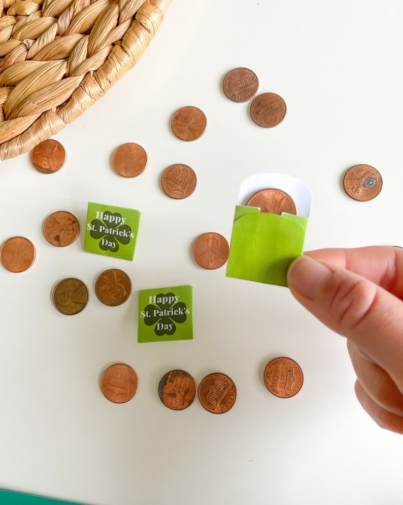 Lucky Penny Envelope Clover St Patricks Day Gift Lucky Coin Holder ...