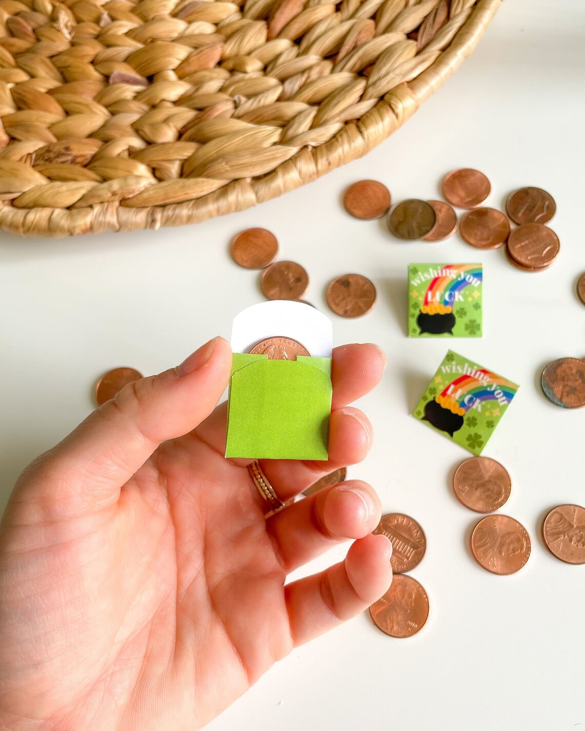 Lucky Penny Gift Envelope St Patricks Day Lucky Coin Holder for Class ...