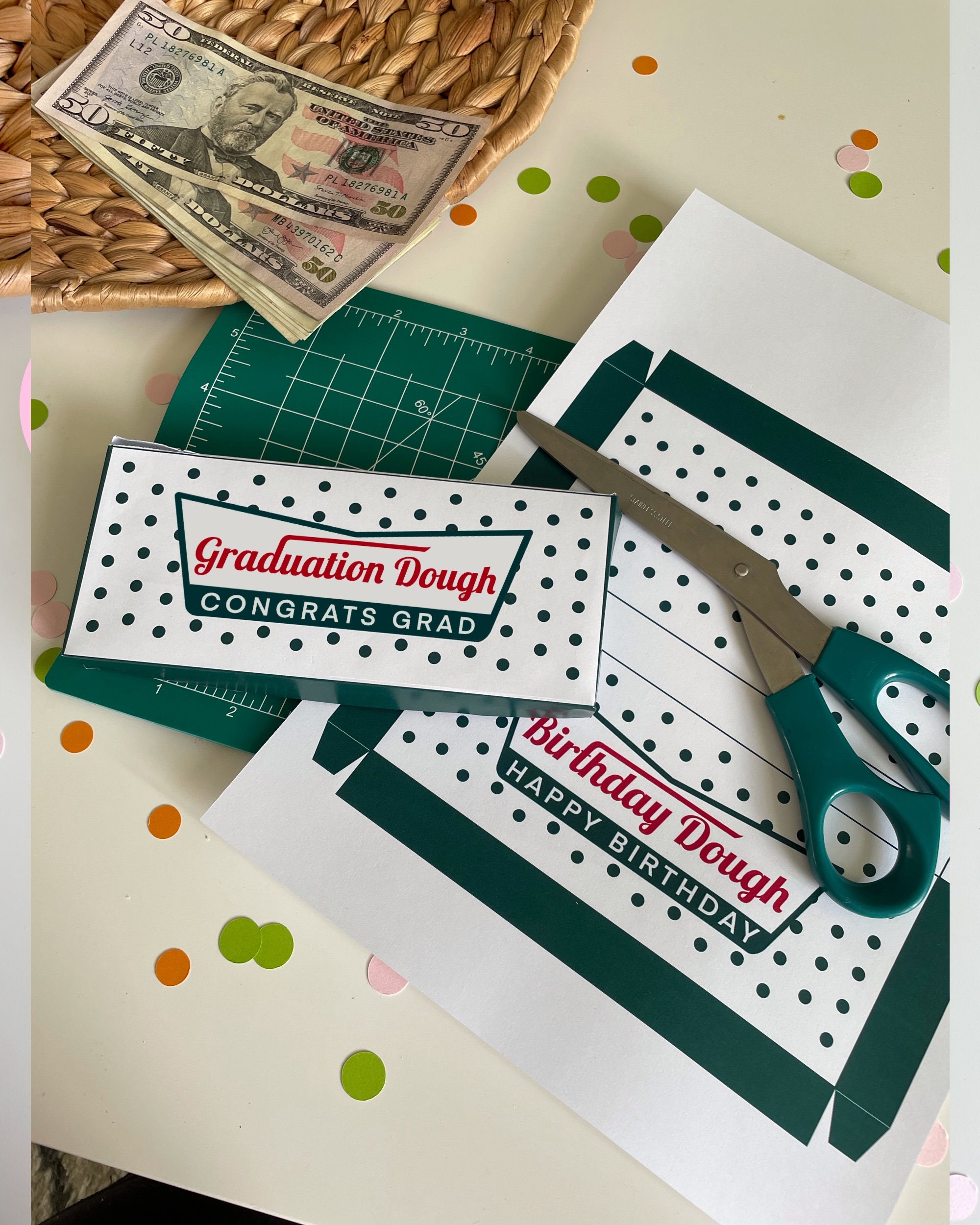 Graduation Money Gift Mini Donut Box Money Holder Graduation Dough ...