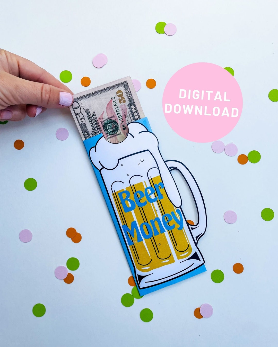 Beer Money Gift Envelope for Cash Gifts Drink Funds Insert for Guy Gift ...