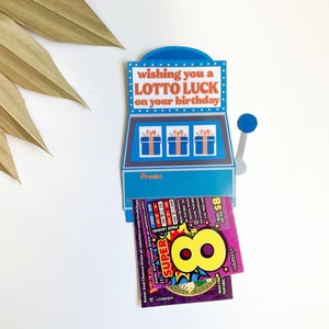 Birthday Lottery Ticket Holder Gift Slot Machine Card With Lotto ...