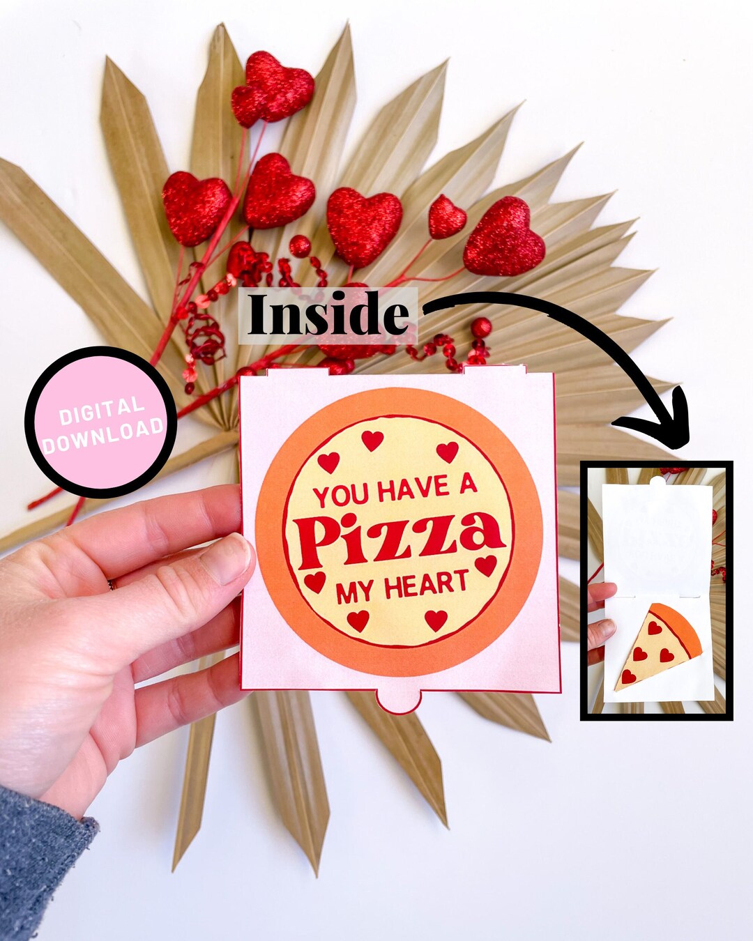 Valentines Card Pizza Pun for Significant Others or Friends Pizza Food ...