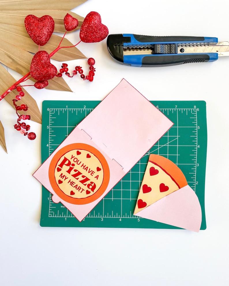 Pizza Box Valentine Card for Food Lovers and Significant Others or ...