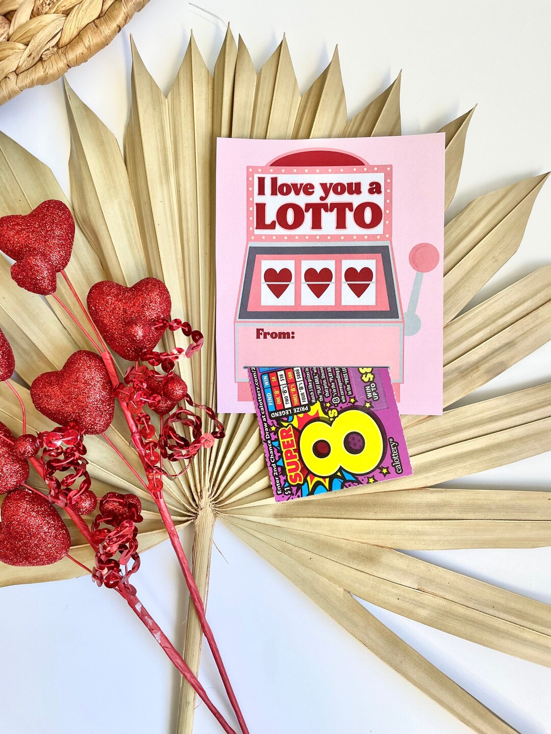 Valentines Scratcher Lottery Ticket Holder Slot Machine Printable for ...