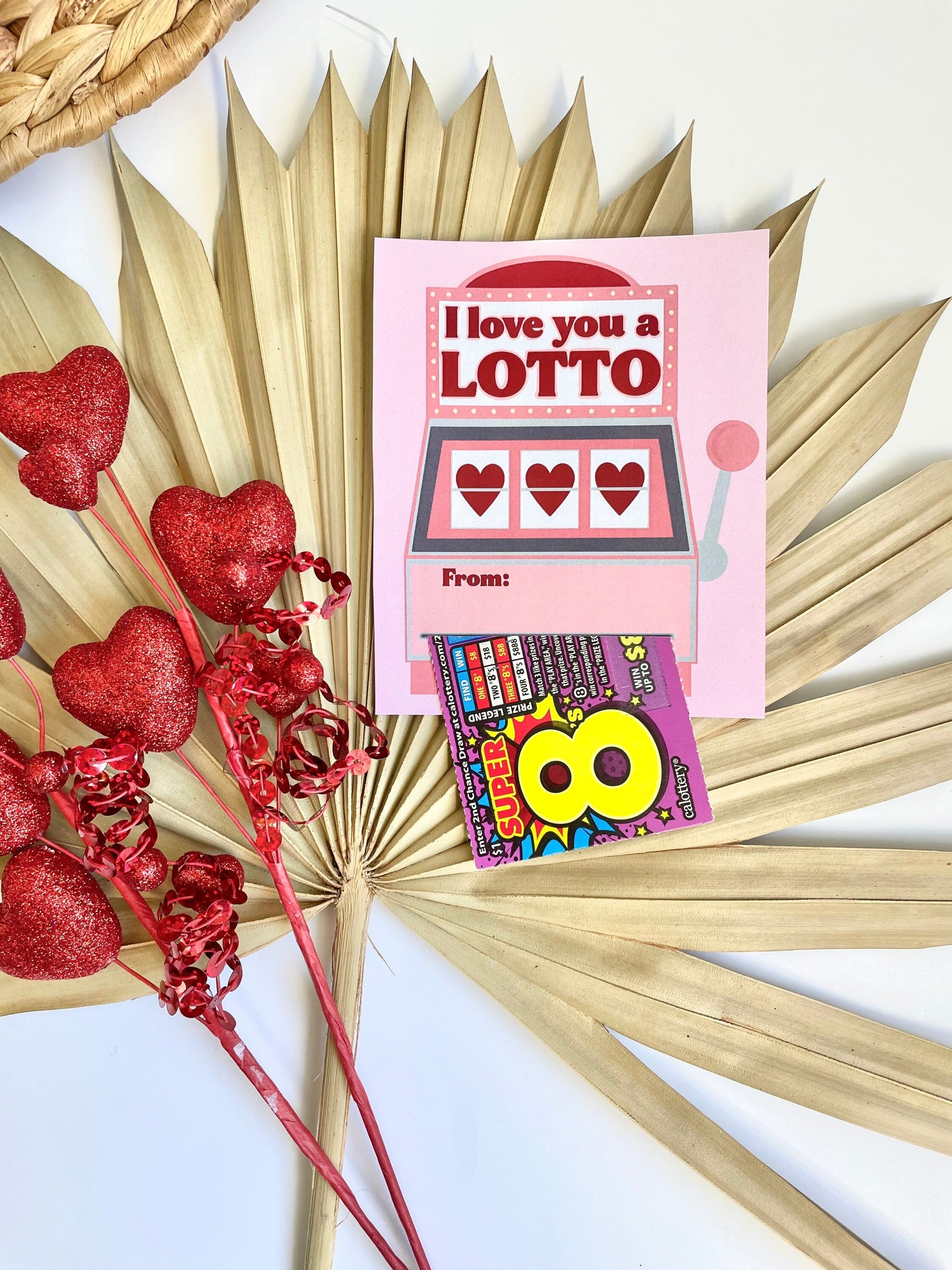Valentines Scratcher Lottery Ticket Holder Slot Machine Printable for ...