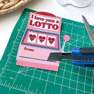 Valentines Scratcher Lottery Ticket Holder Slot Machine Printable for ...