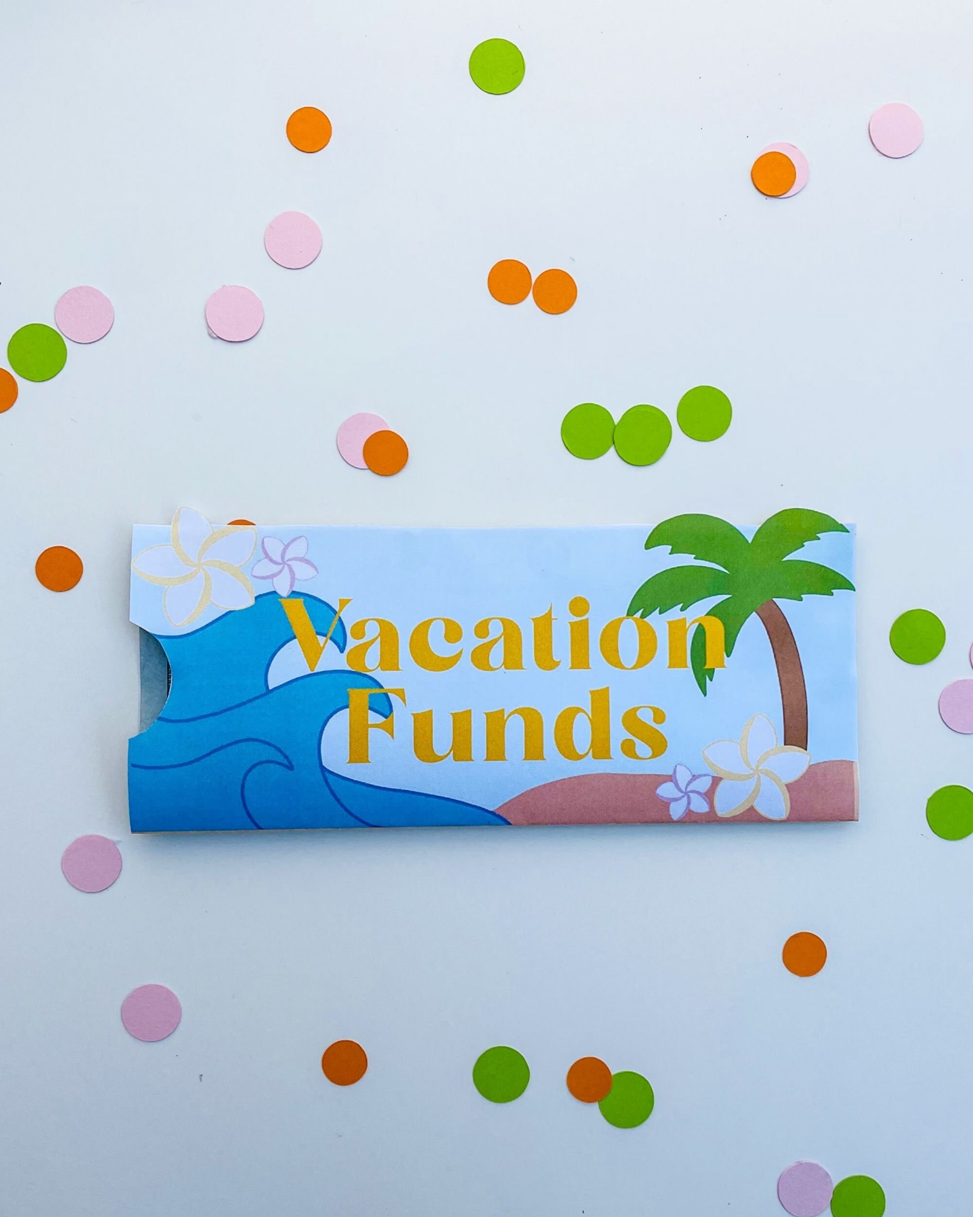 Vacation Money Envelope for Cash Gifts Trip Funds Money Insert for Gift ...