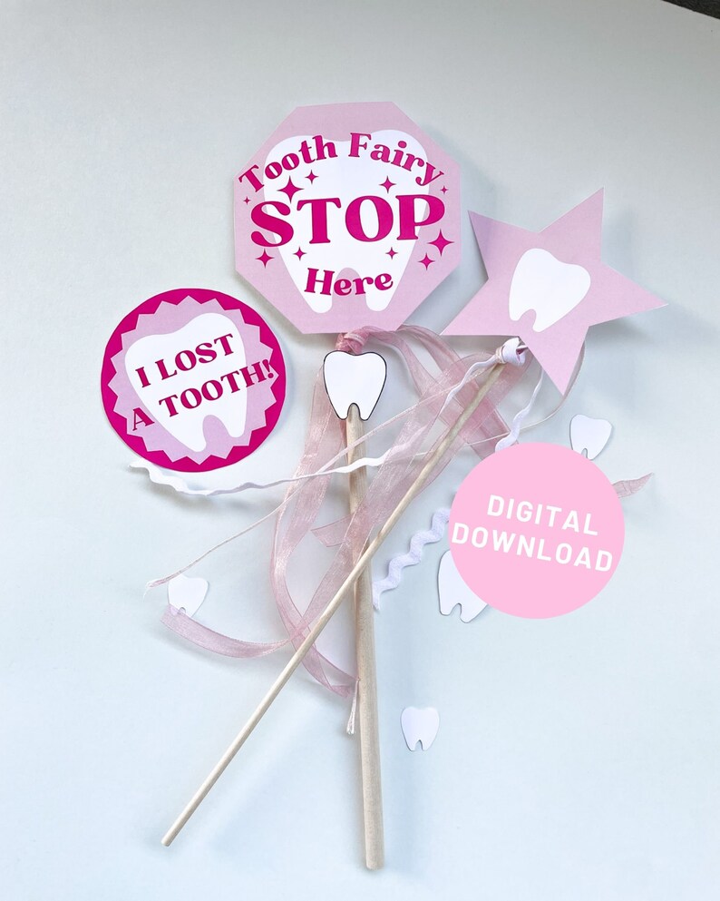 Tooth Fairy Lost Tooth Printable Sign Banner Pennant Flags for Kids ...