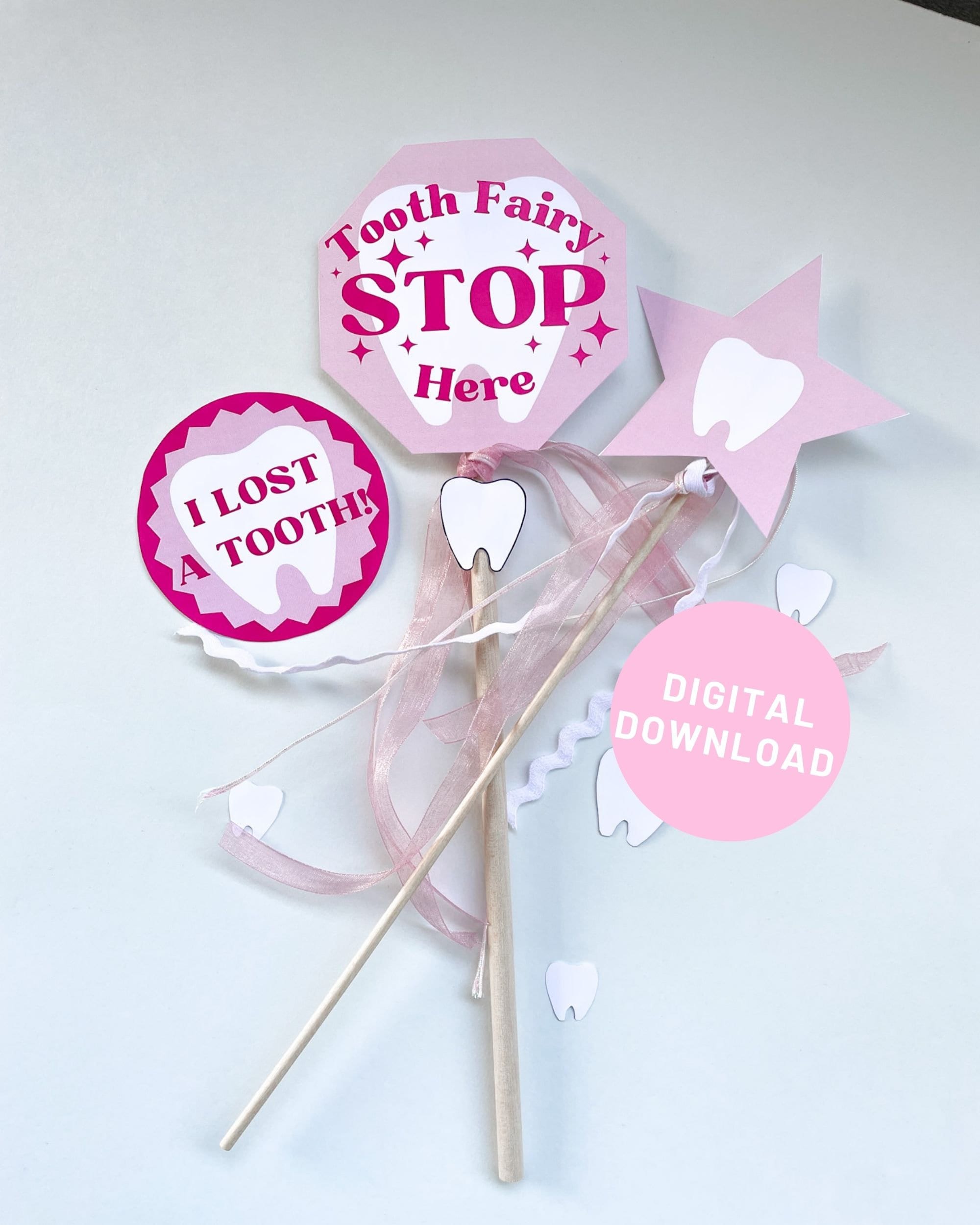 Tooth Fairy Lost Tooth Printable Sign Banner Pennant Flags for Kids ...