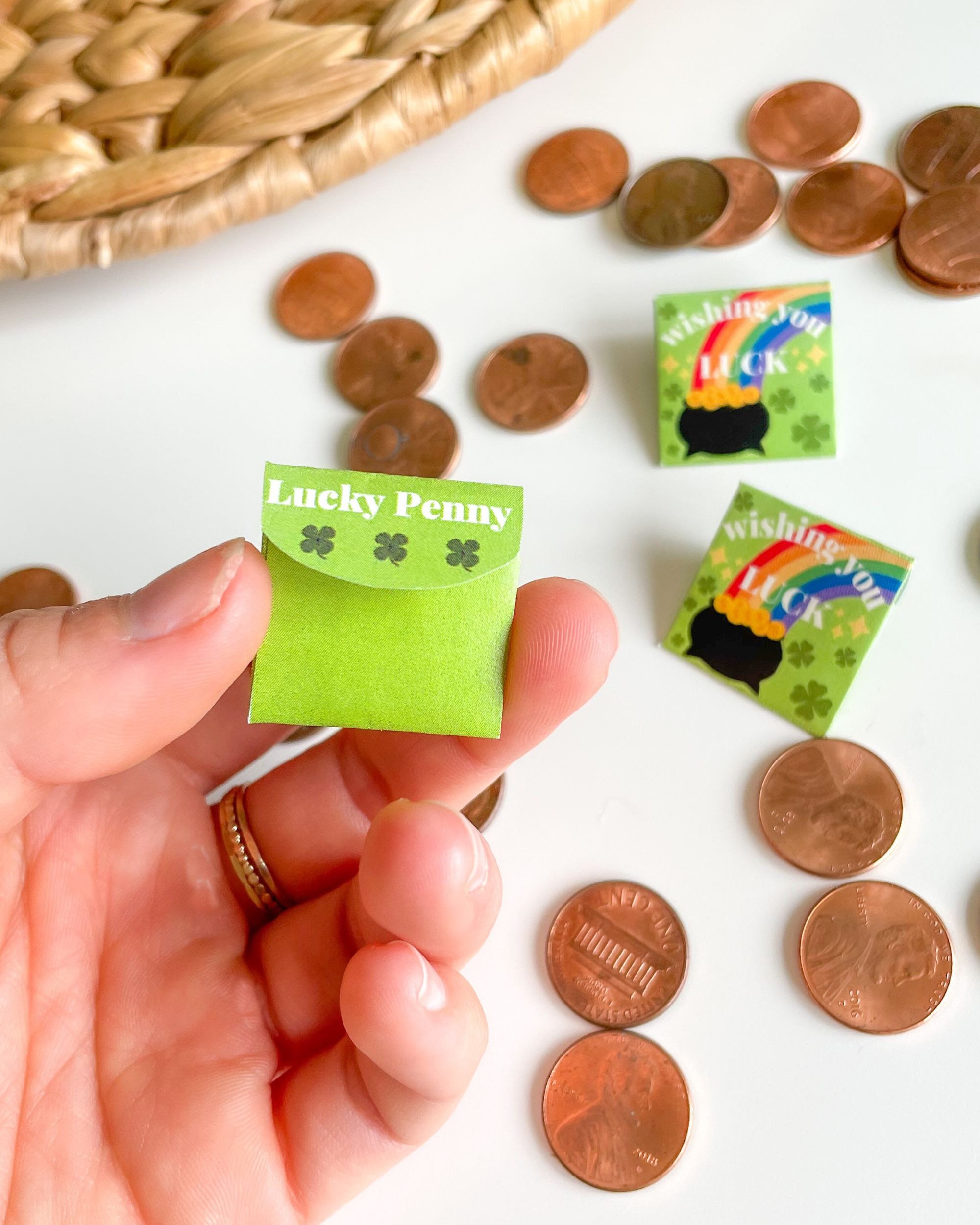 Lucky Penny Gift Envelope St Patricks Day Lucky Coin Holder for Class ...