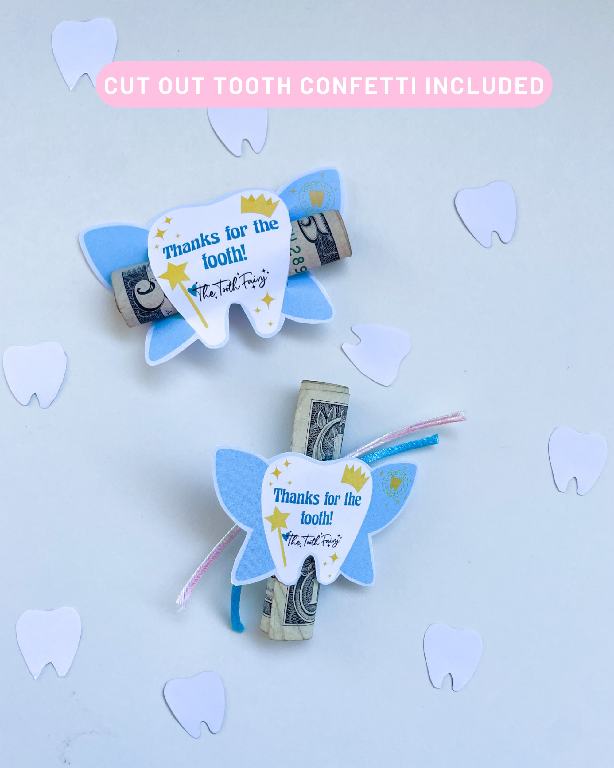 Tooth Fairy Money Holder for Lost Tooth Dollar Insert for Tooth Fairy ...