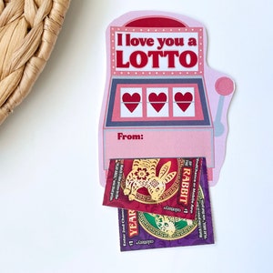 Valentines Scratcher Lottery Ticket Holder Slot Machine Printable for ...