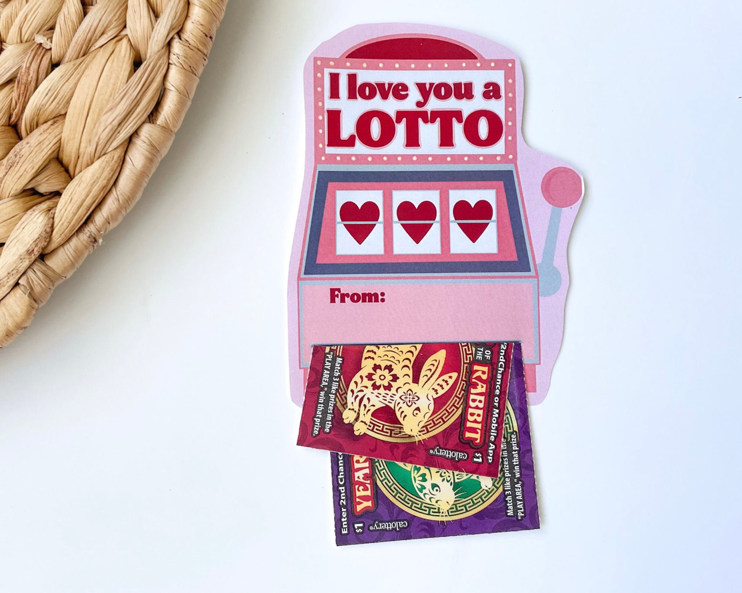 Valentine Scratch-off Lottery Ticket Holder | I Love You a Lotto ...