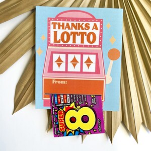 Thank You Gift Lottery Ticket or Money Holder Slot Machine Lotto Card ...