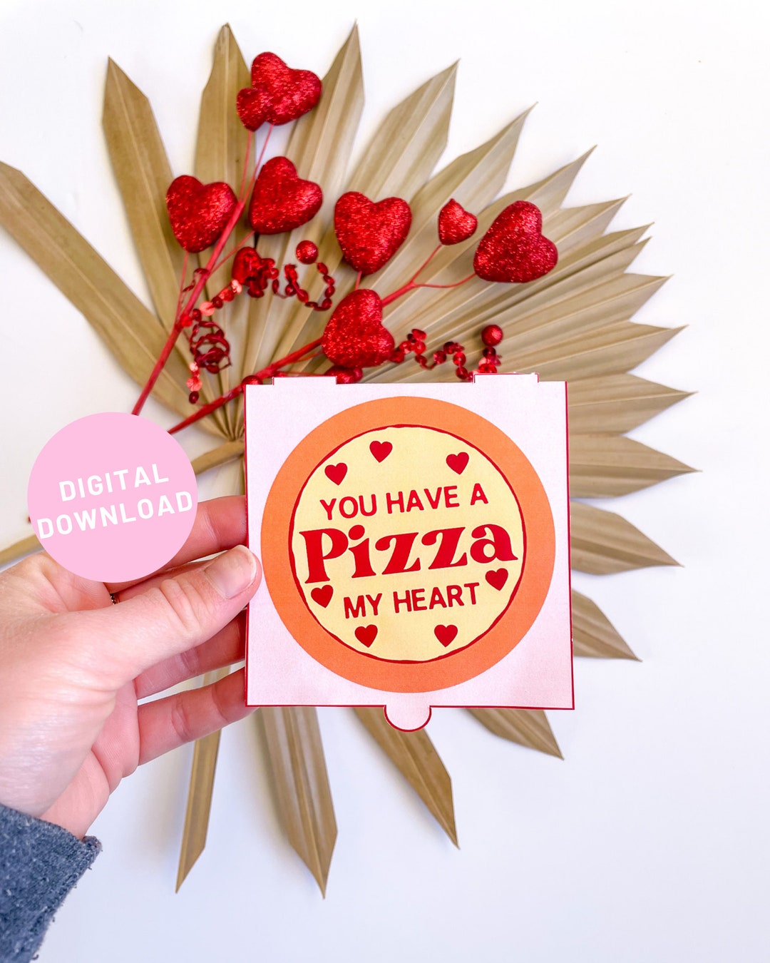 Pizza Box Valentine Card for Food Lovers and Significant Others or ...