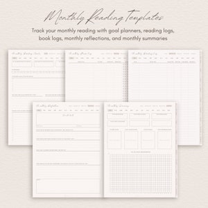 Digital Reading Journal: Minimalist Boho Book Review Planner & Journal ...