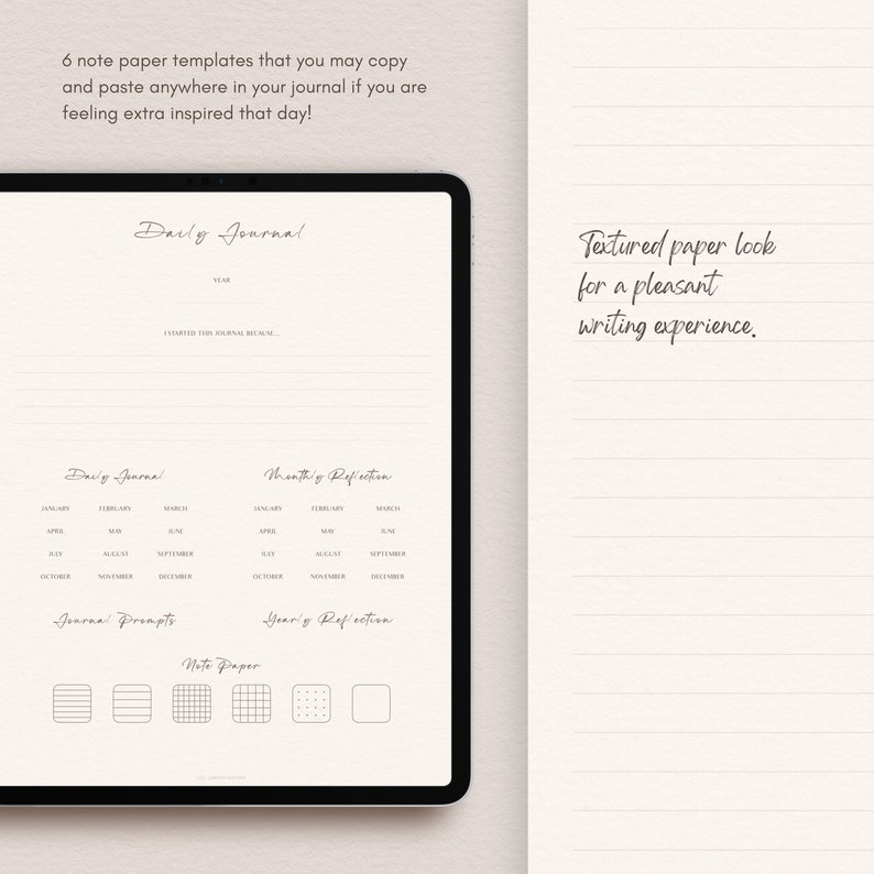 Minimalist Boho Digital Daily Journal: 250 Prompts (PDF) - for ...