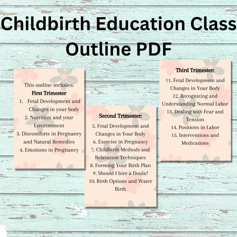 Childbirth Education Course Outline: Prepare With Confidence ...