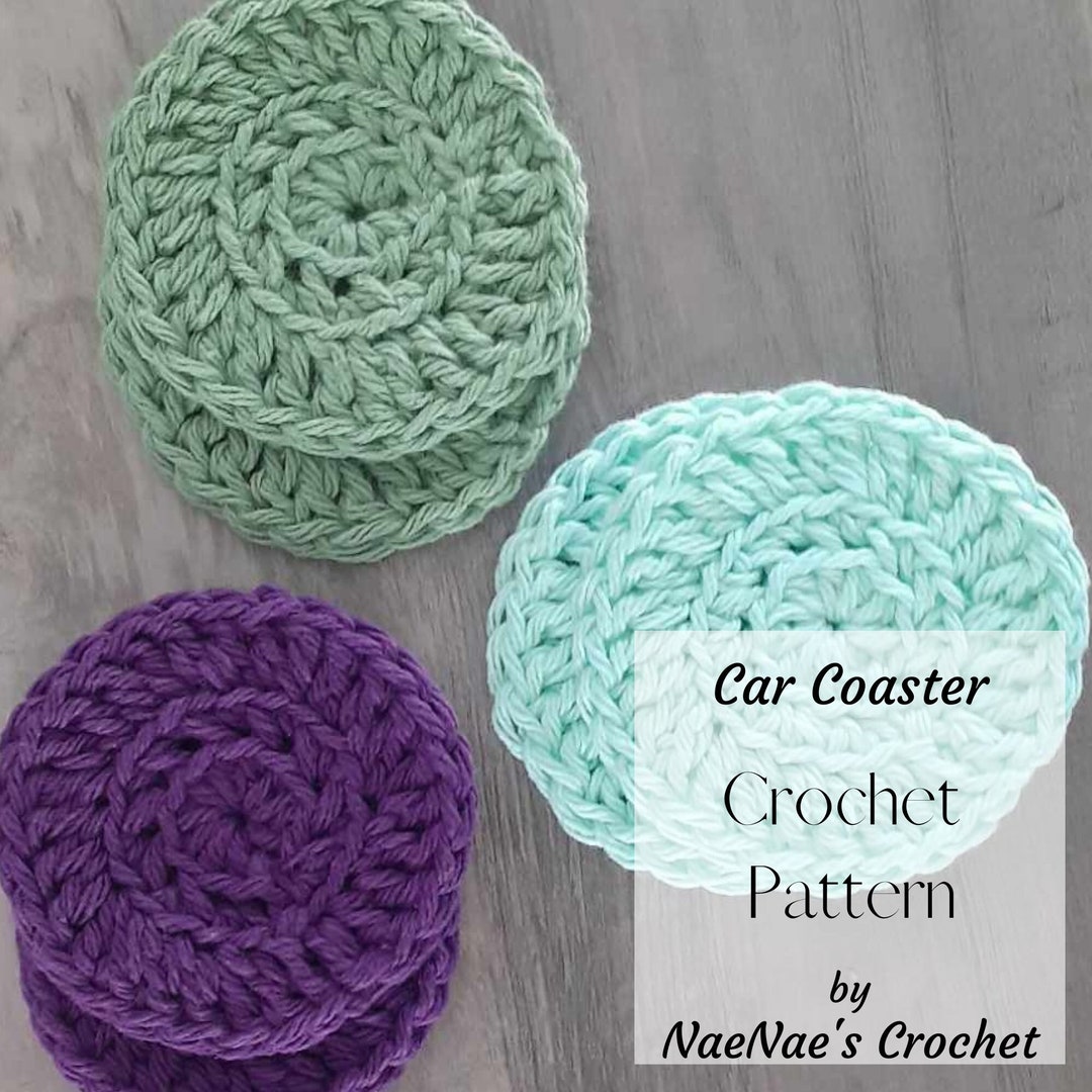DIGITAL~ PATTERN ~ Crochet Car/couch Cup Coaster Pattern by Naenae ...