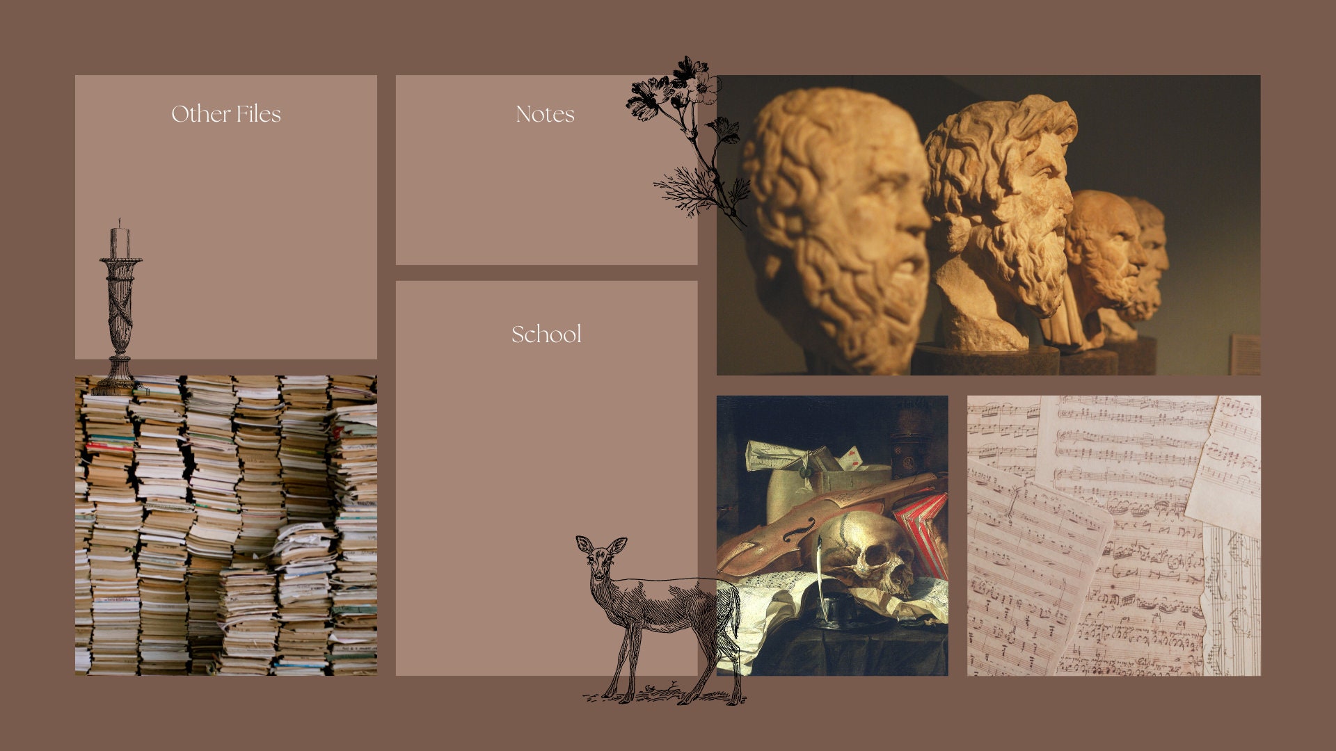 The Secret History Dark Academia Desktop Wallpaper Organizer - Etsy