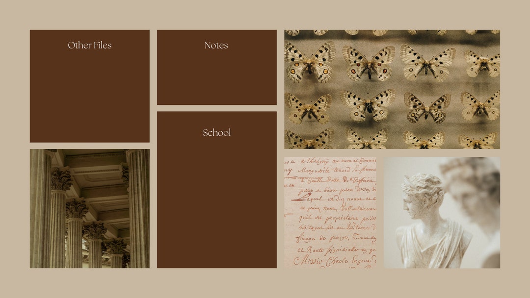 Digital Dark Academia Desktop Wallpaper - Etsy