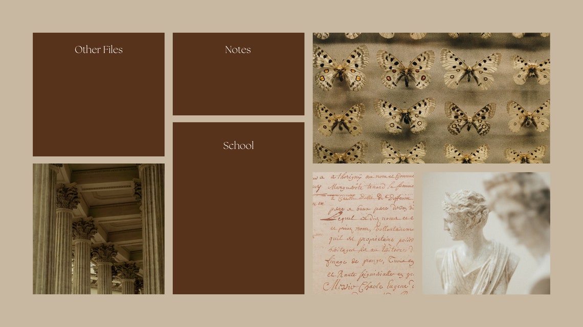 Digital Dark Academia Desktop Wallpaper - Etsy