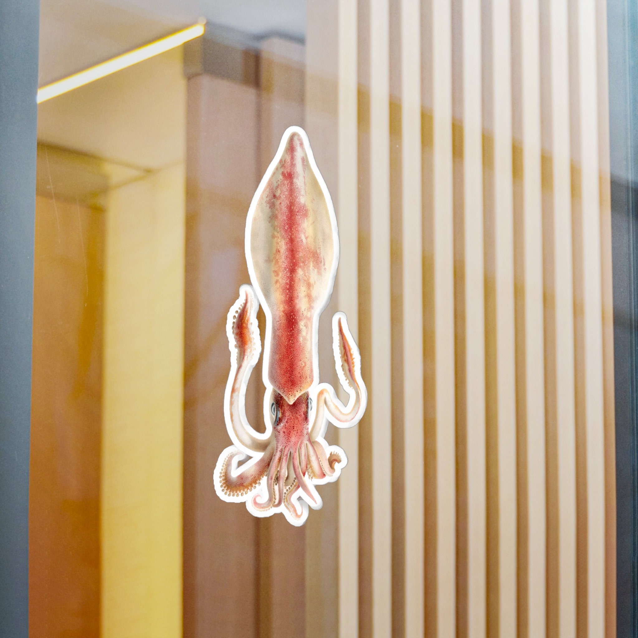 Realistic Vinyl Squid Sticker-kiss-cut, Suitable for Both Indoor and ...