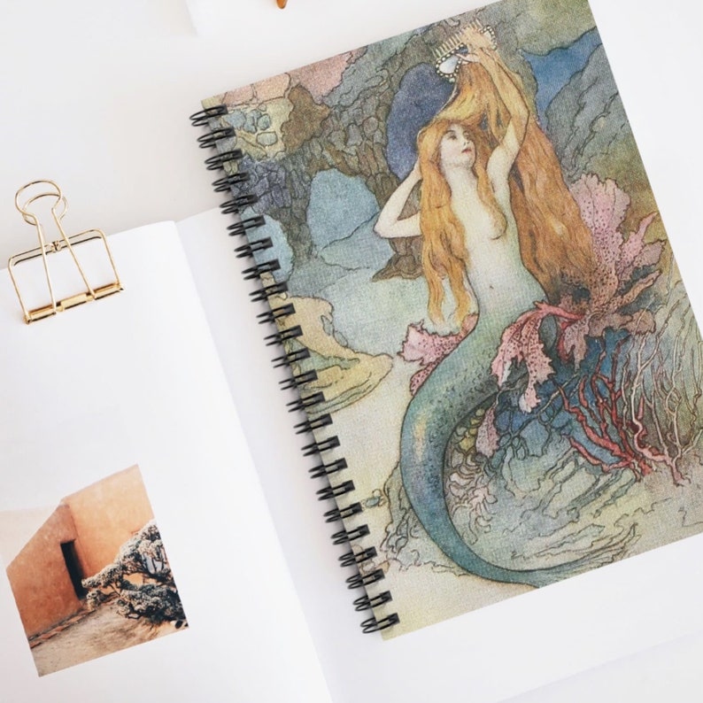 Vintage Little Mermaid Notebook- Warwick Goble Fairy Tales Original ...