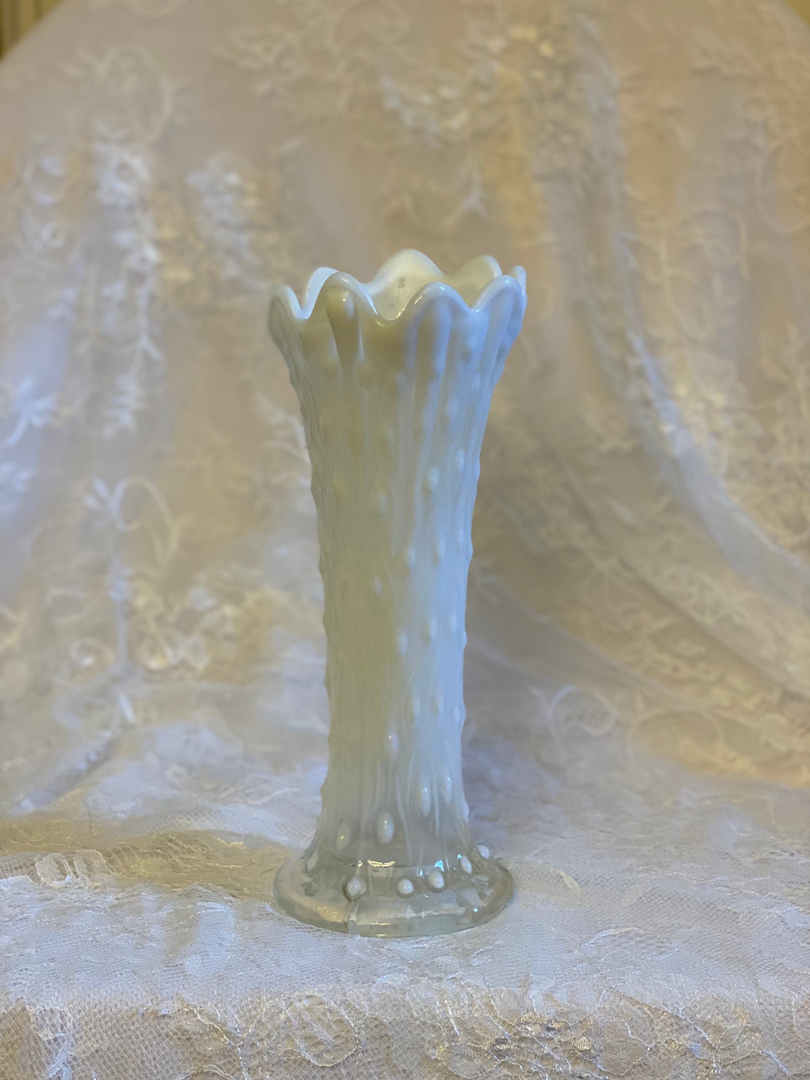 Northwood White Opalescent Tree Trunk Swung Vase - Etsy