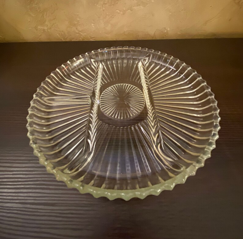 Vintage Indiana Glass Divided Serving Platter - Etsy