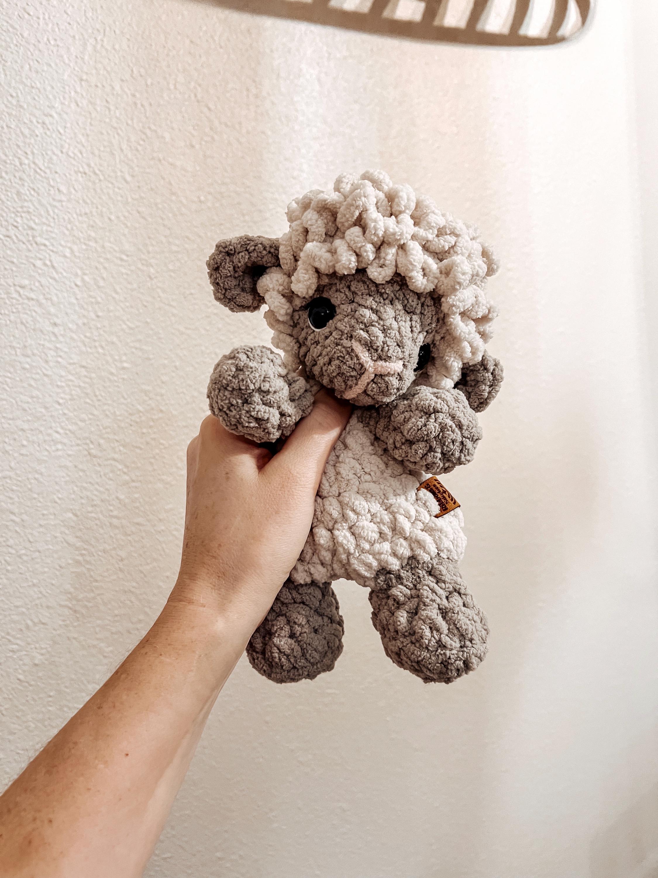 Handmade Crochet Lamb Plush Toy – Soft & Cuddly Amigurumi Sheep – Baby ...
