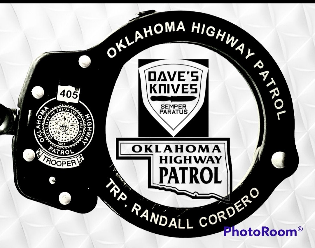 Custom Laser Etched Police Hand Cuffs (hand Cuff Display Stand ...