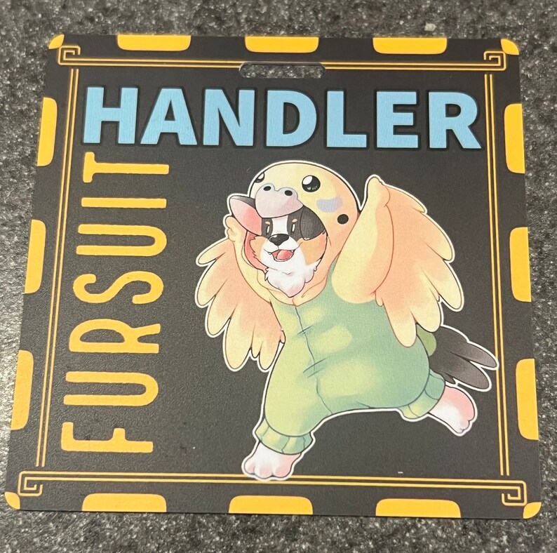 Fursuit Handler Furry Con Badge - Etsy