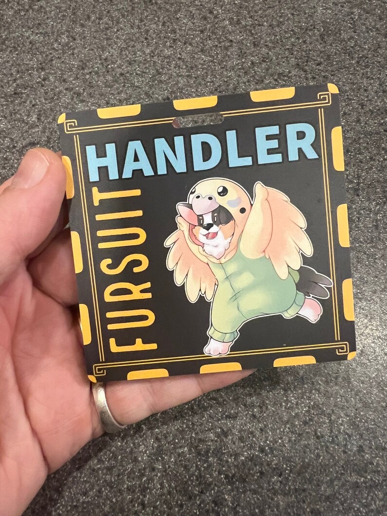 Fursuit Handler Furry Con Badge - Etsy