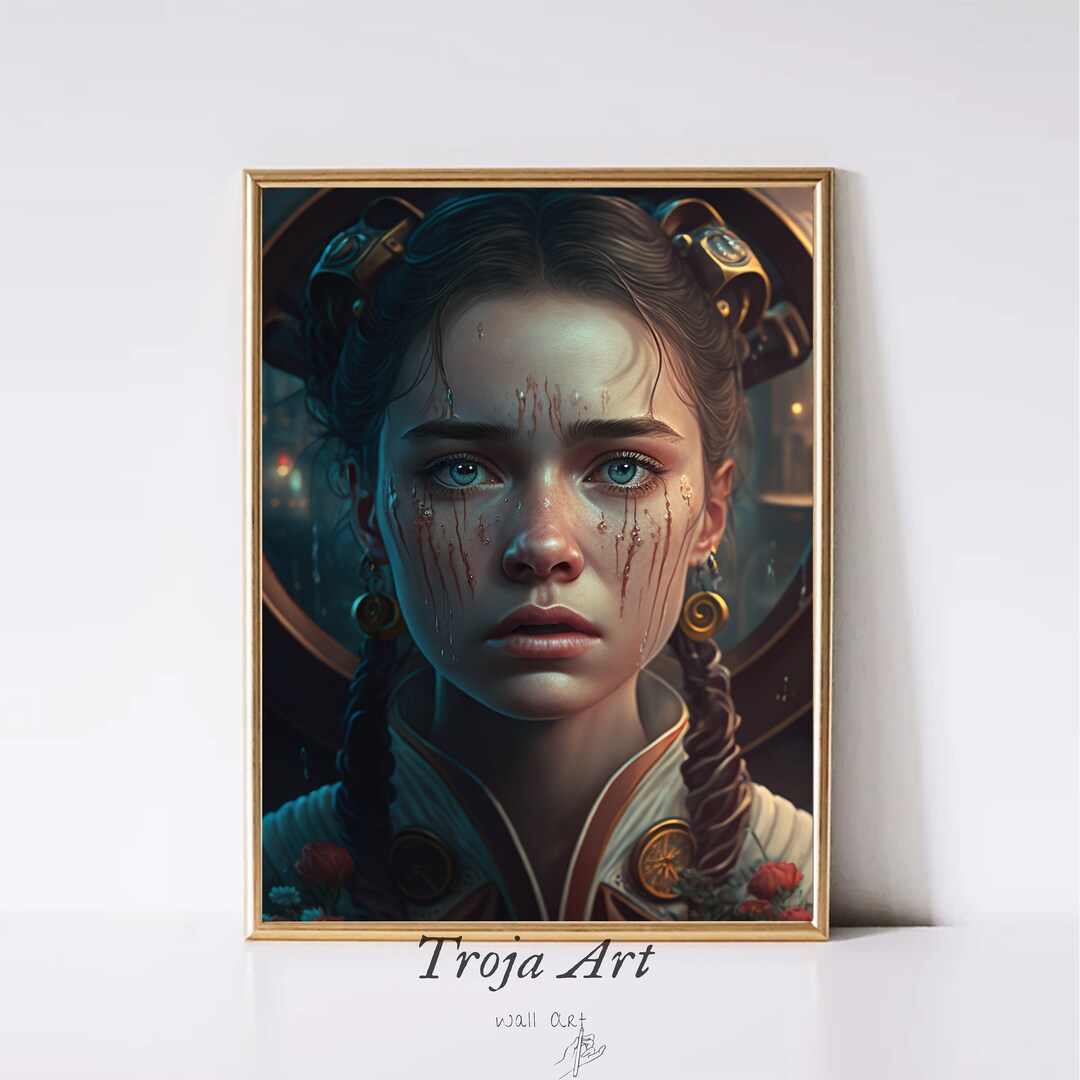 Time Traveller Girl Wall Art, Poster, Vintage Print, Time Traveller ...
