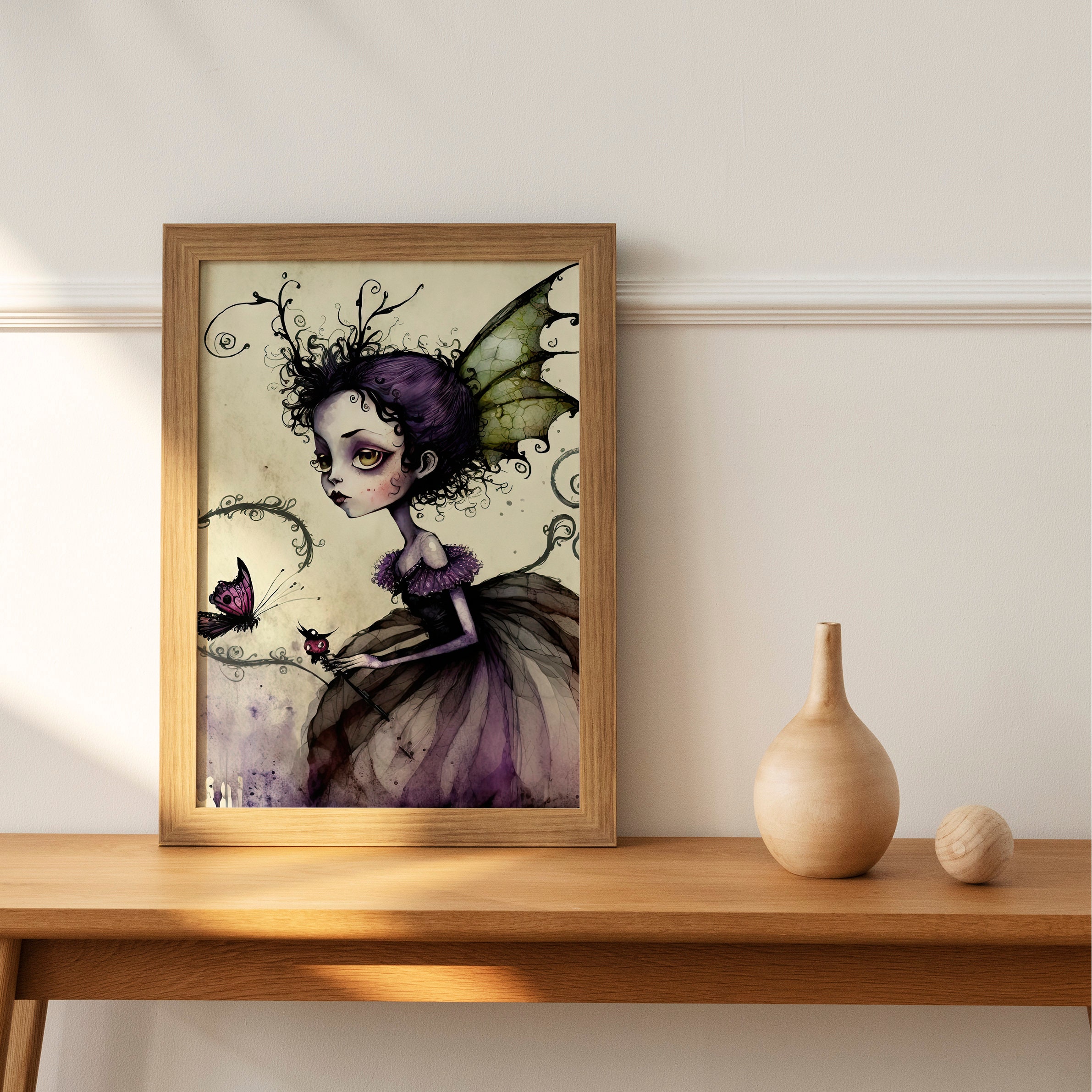 Whimsical Wall Art Fairy Fae Pixie Watercolor Art Printable Alternative ...