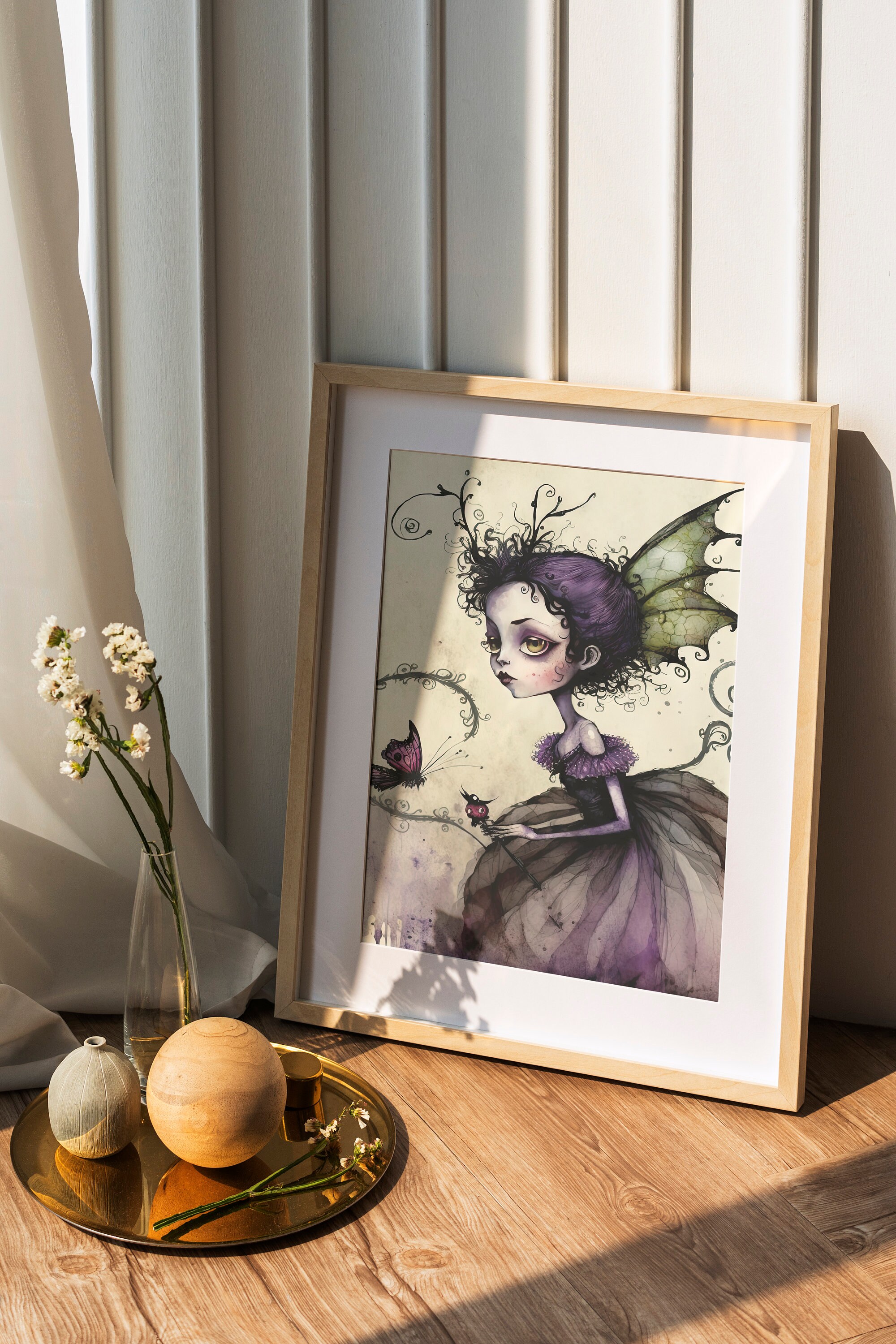 Whimsical Wall Art Fairy Fae Pixie Watercolor Art Printable Alternative ...