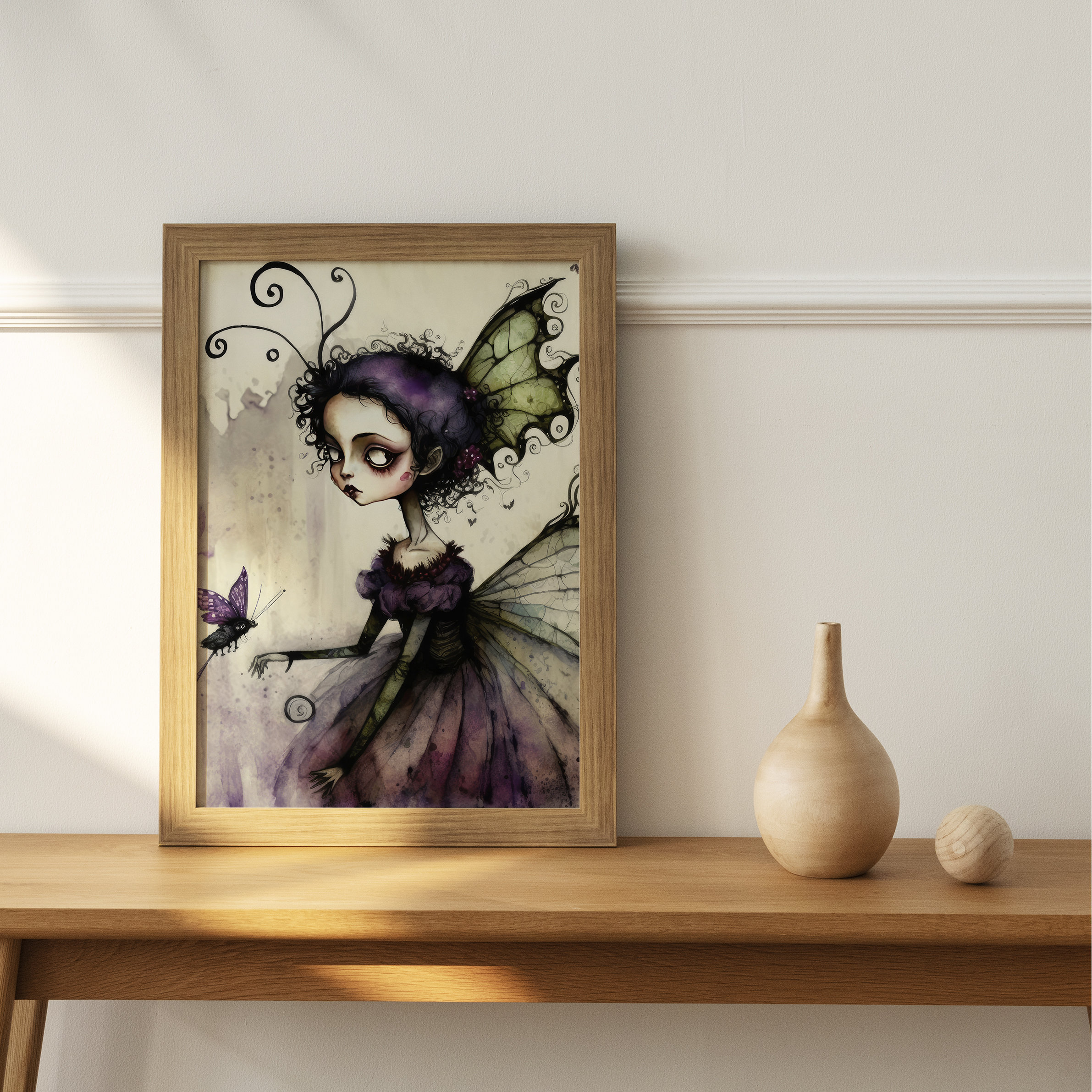 Pixie Watercolor Art Printable Whimsical Wall Art Alternative Nursery ...