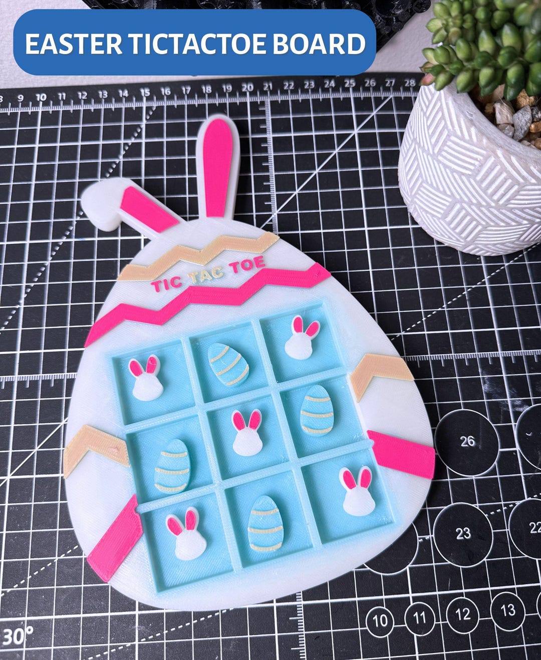Easter Tic-tac-toe Board Game | Easter Home Decor | Easter Gift ...