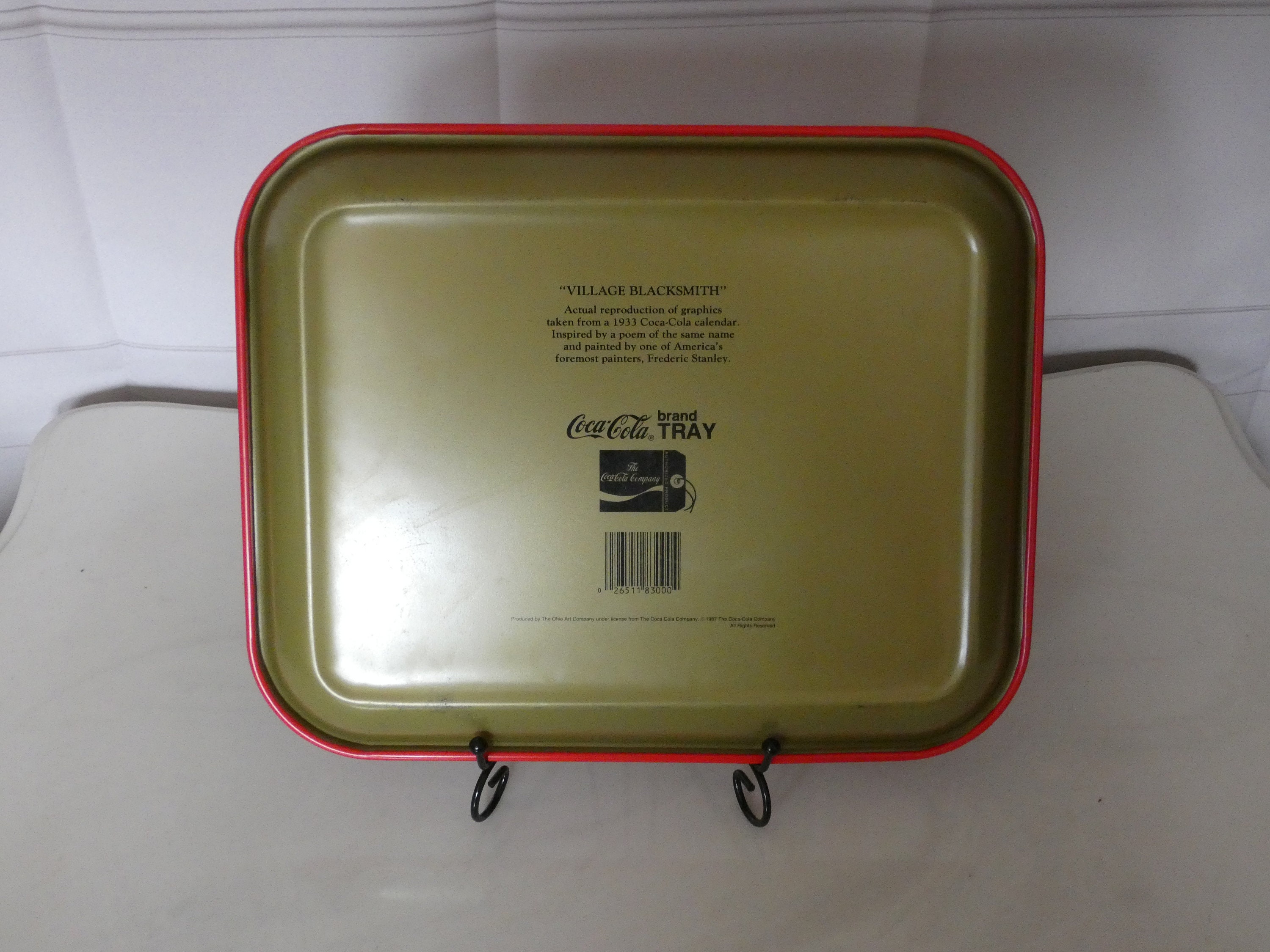 Coca Cola 1987 Remake Metal Tray village Blacksmith - Etsy