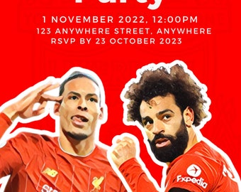 Liverpool FC Themed Party Invite - Etsy