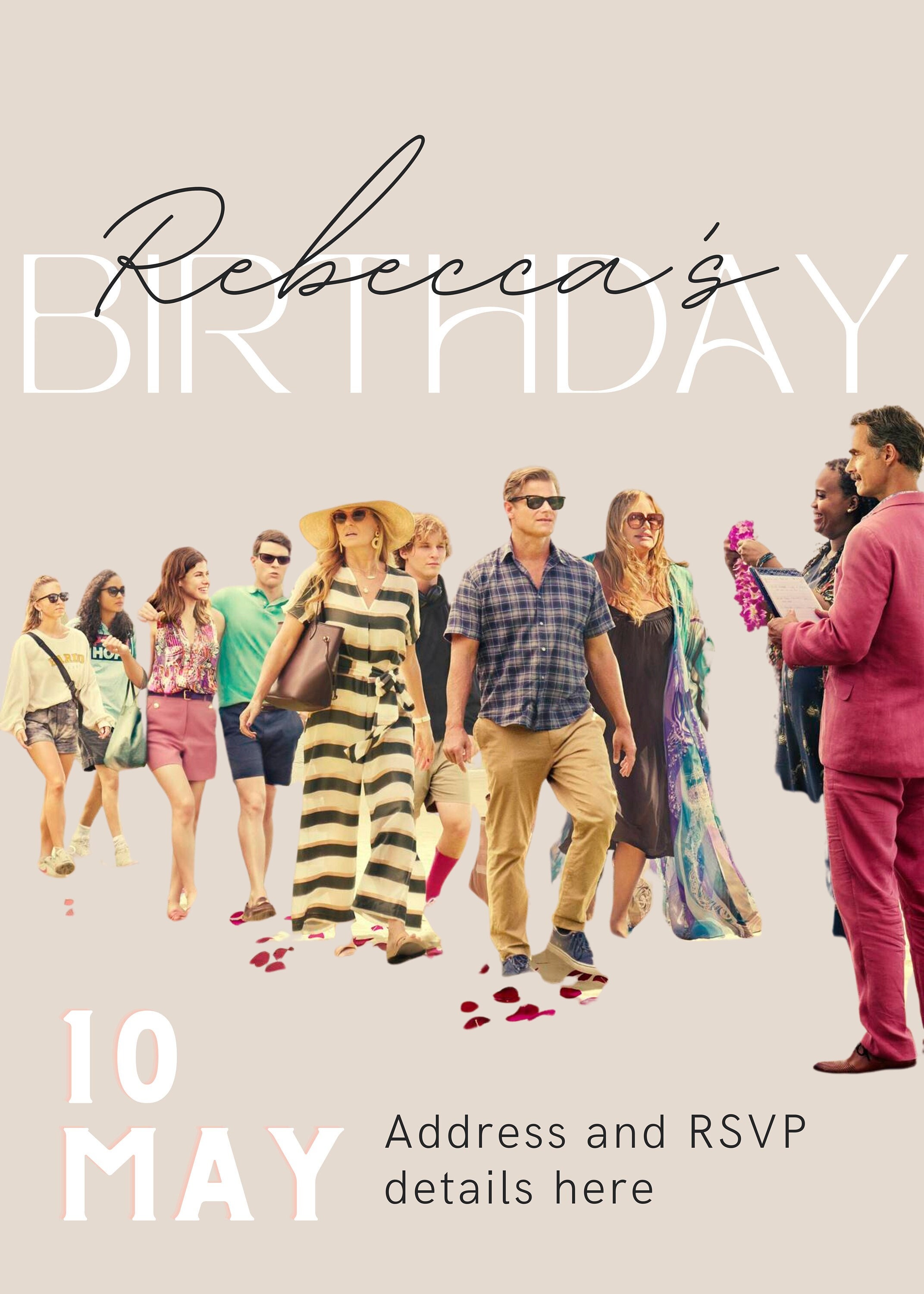 White Lotus Themed Invitation - Etsy