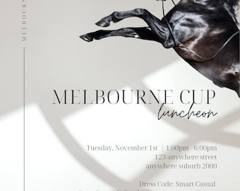 Melbourne Cup/ Race Day Invitation - Horse Race Day Invite - Etsy