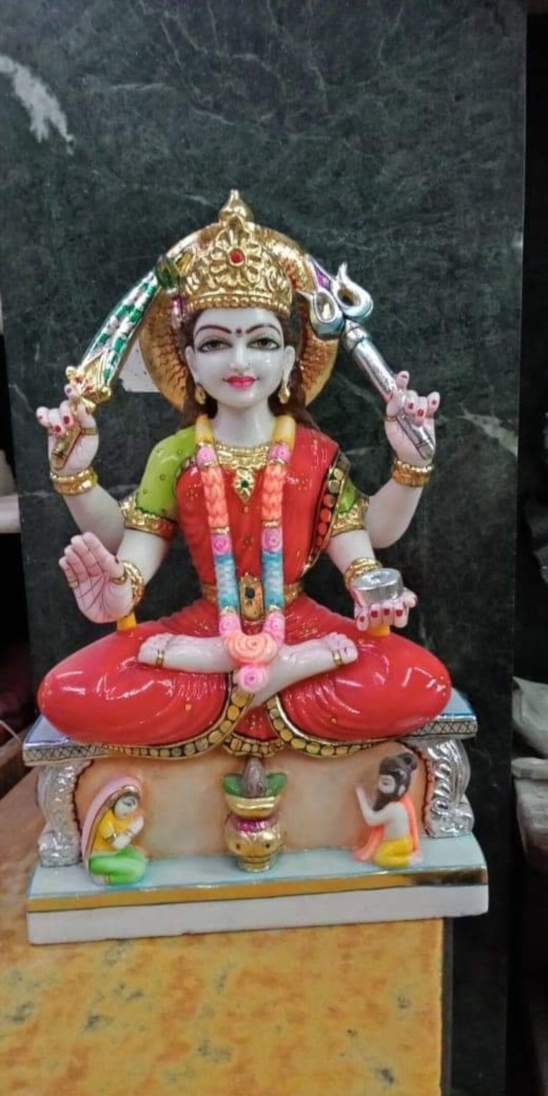 Santoshi Maa Idol Statue Home Temple Hand Carved Statue 12 - Etsy